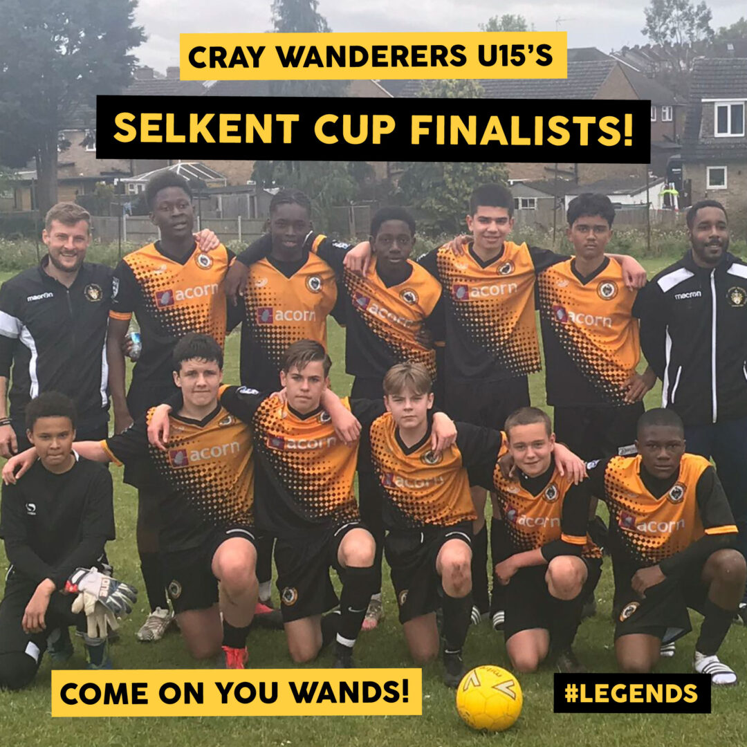 Cray Wanderers Youth - A great weekend as 5 teams through to Selkent ...