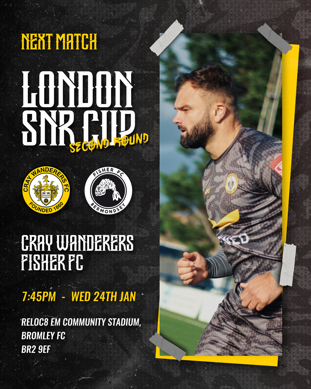 Cray Wanderers vs Fisher - London Senior Cup 2nd Round - Wednesday 24th ...