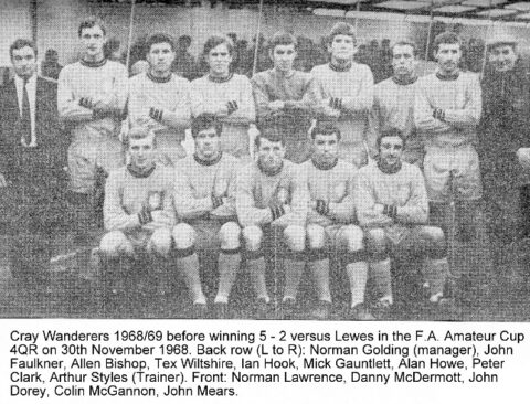 My Cray Wanderers memories of the 1960s by former player Johnny Mears - Interview conducted by ...