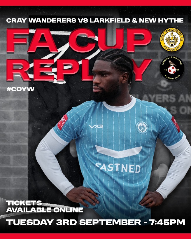 Cray Wanderers vs Larkfield & New Hythe - FA Cup 1st Qualifying Round Replay - Tuesday 3rd ...