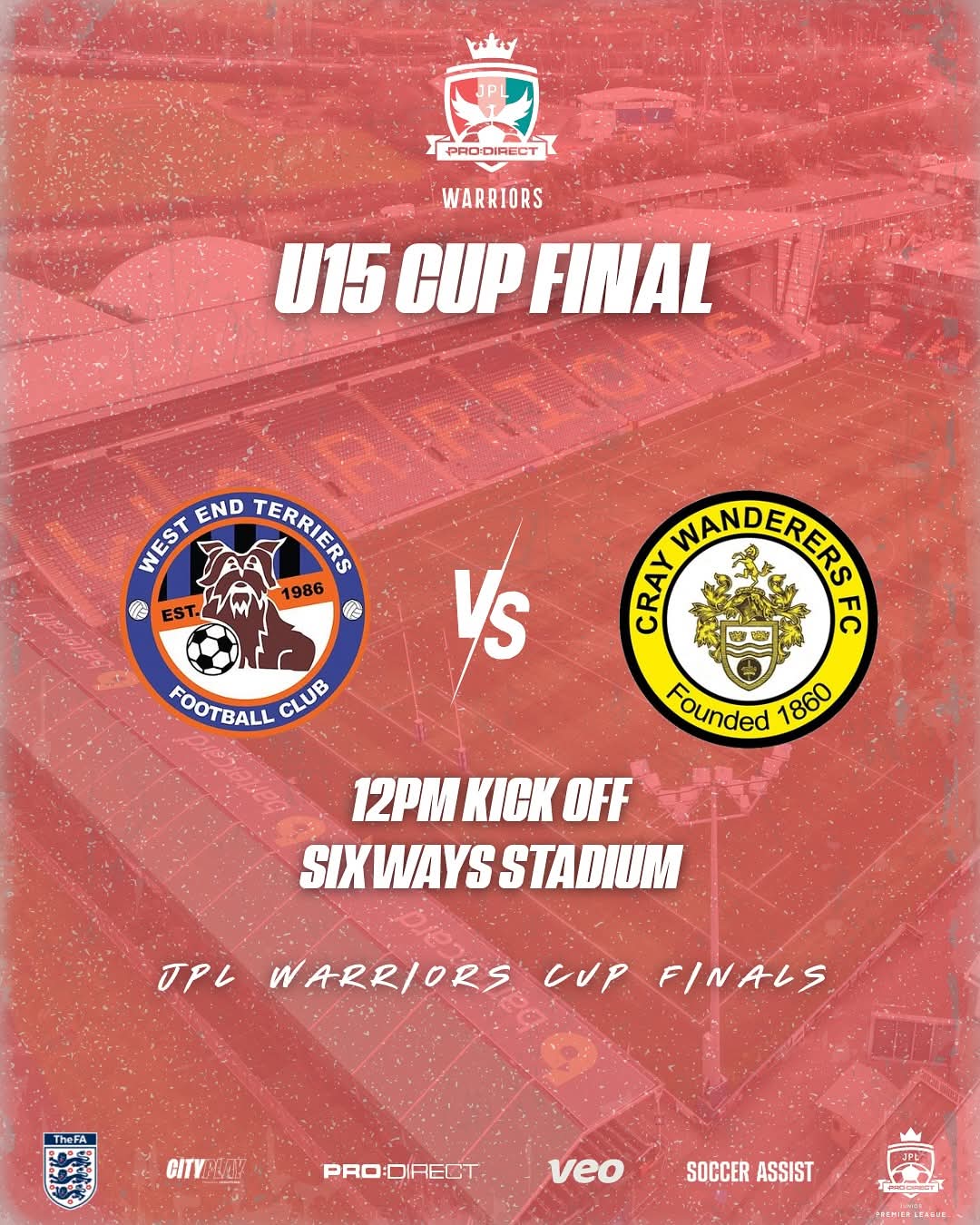 Good Luck to the Cray Wanderers U15s Girls in the JPL Warriors Cup ...