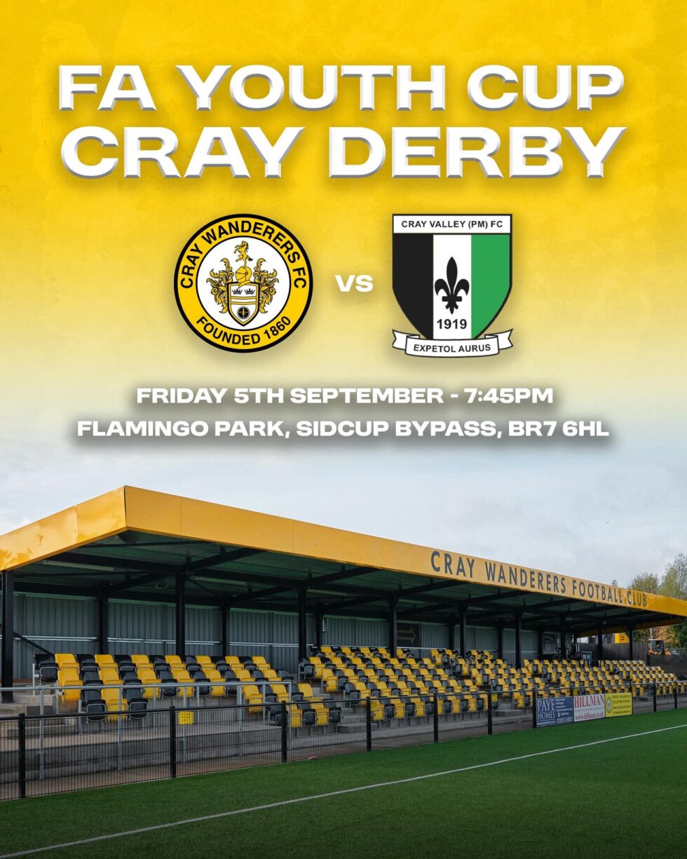 Cray Wanderers vs Cray Valley PM - FA Youth Cup 1QR - Friday 5th ...